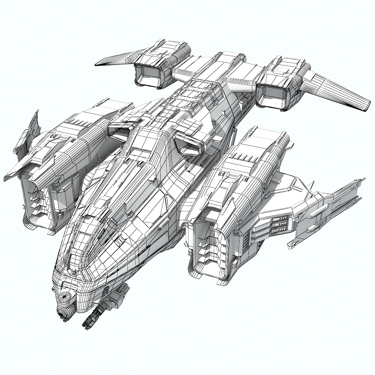 3d model sci fi dropship