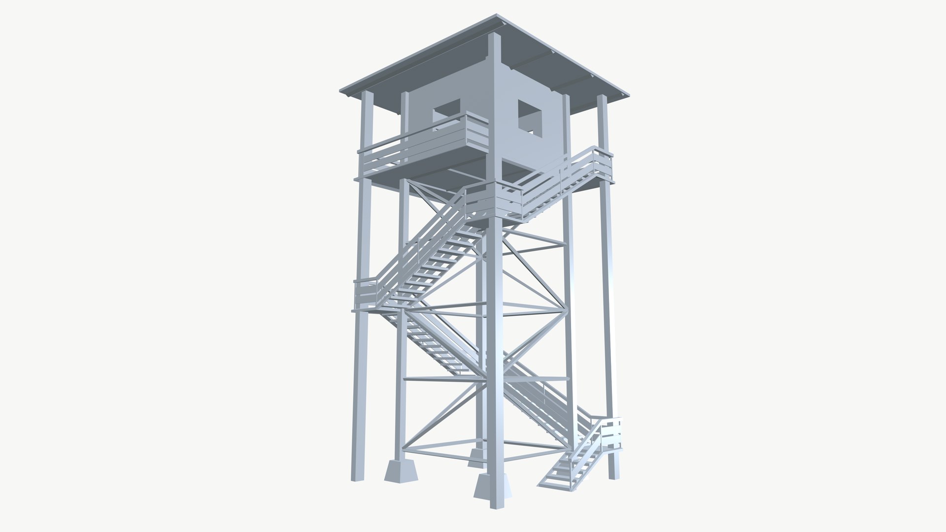 3D Watch Tower Model - TurboSquid 2295490