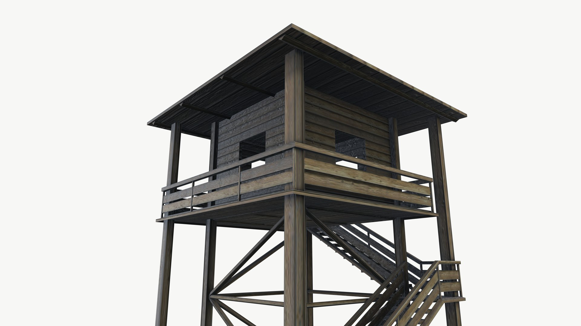 3D Watch Tower Model - TurboSquid 2295490