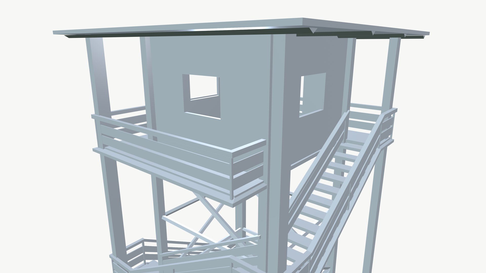 3D Watch Tower Model - TurboSquid 2295490