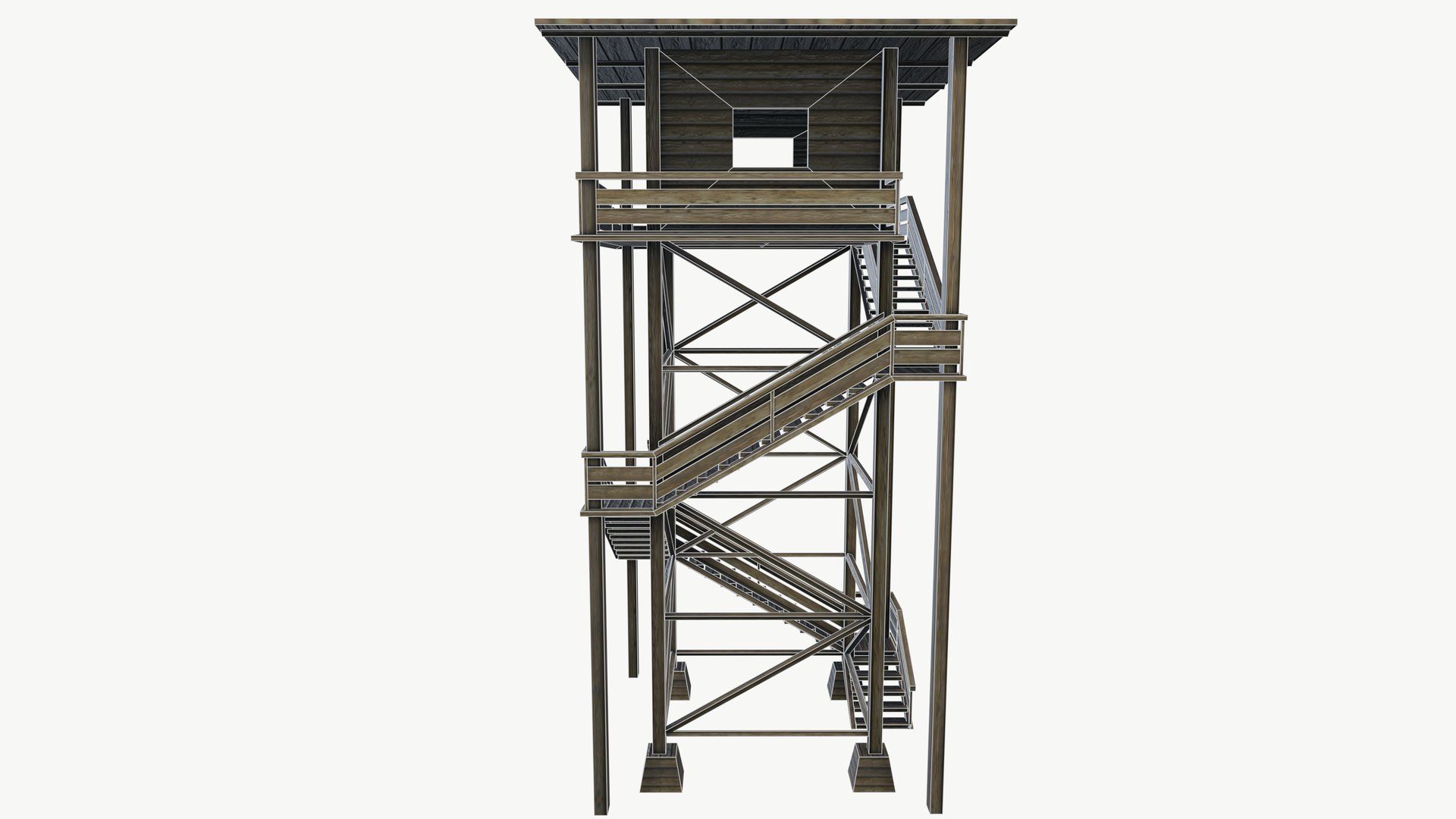 3D Watch Tower Model - TurboSquid 2295490