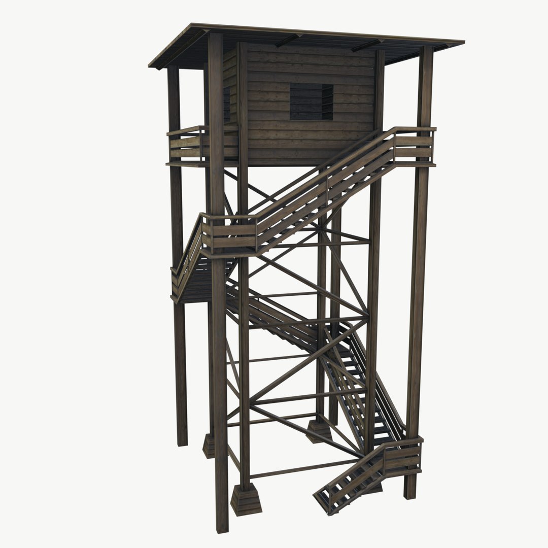 3D Watch Tower Model - TurboSquid 2295490