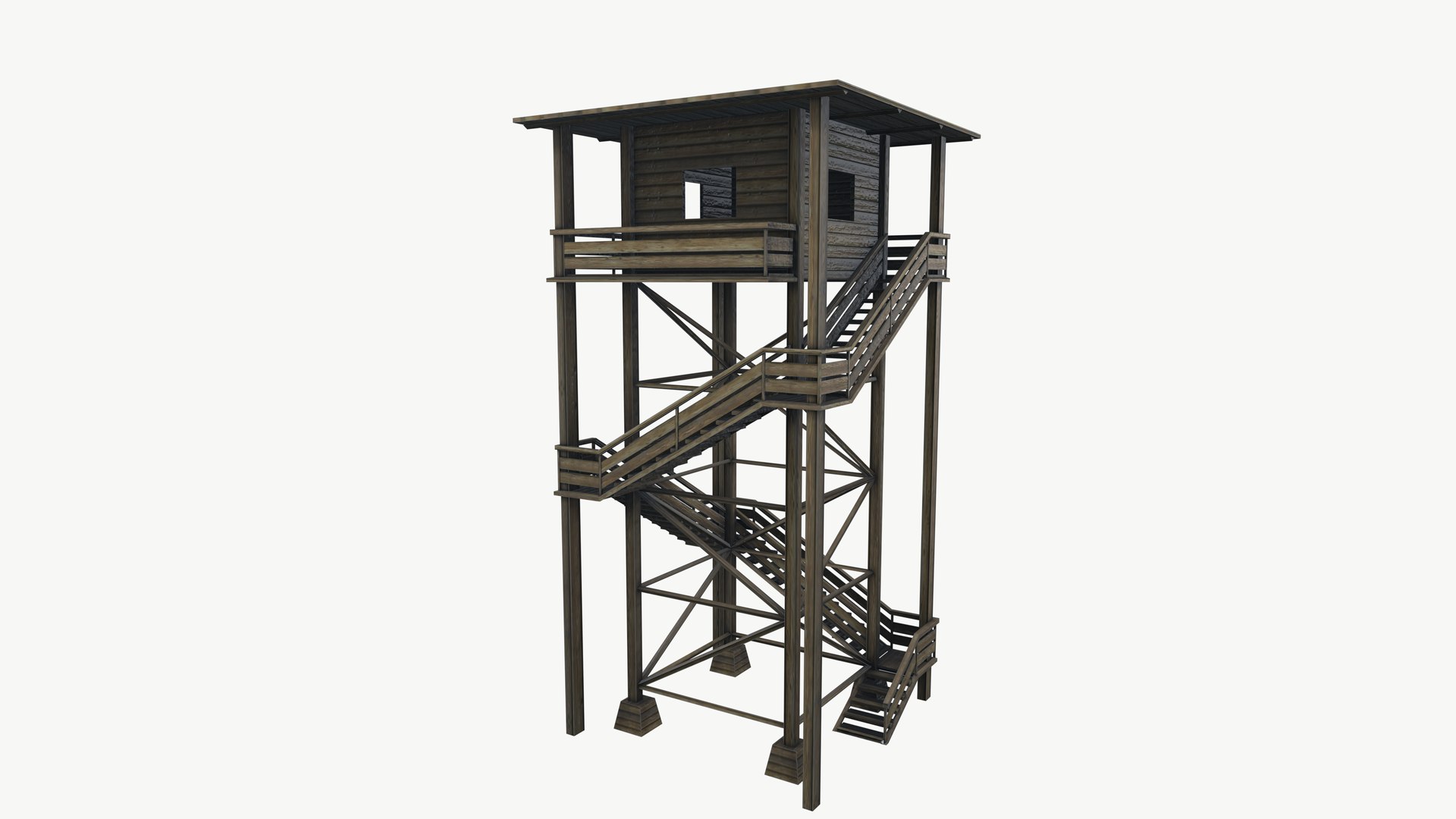 3D Watch Tower Model - TurboSquid 2295490
