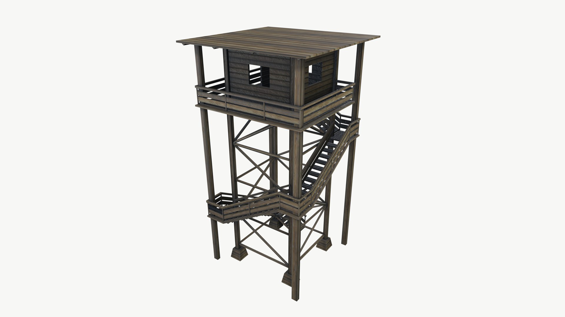3D Watch Tower Model - TurboSquid 2295490