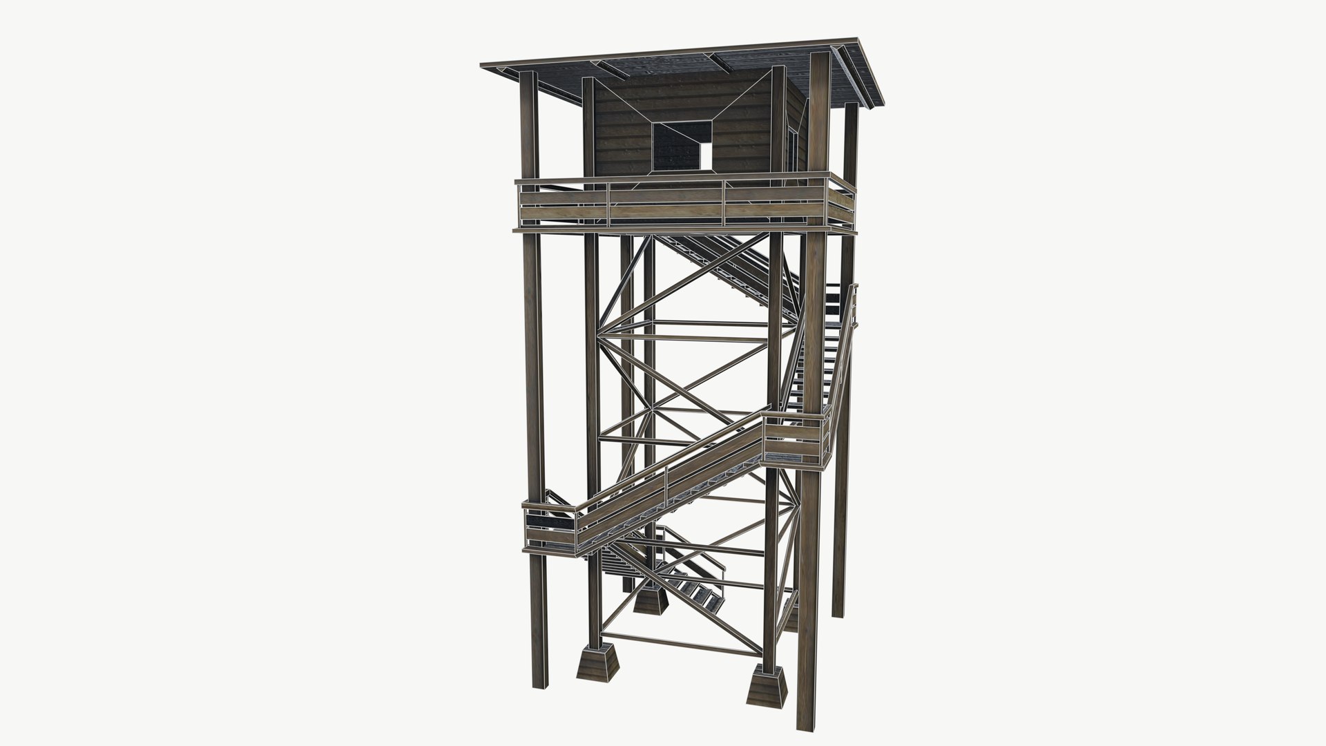 3D Watch Tower Model - TurboSquid 2295490