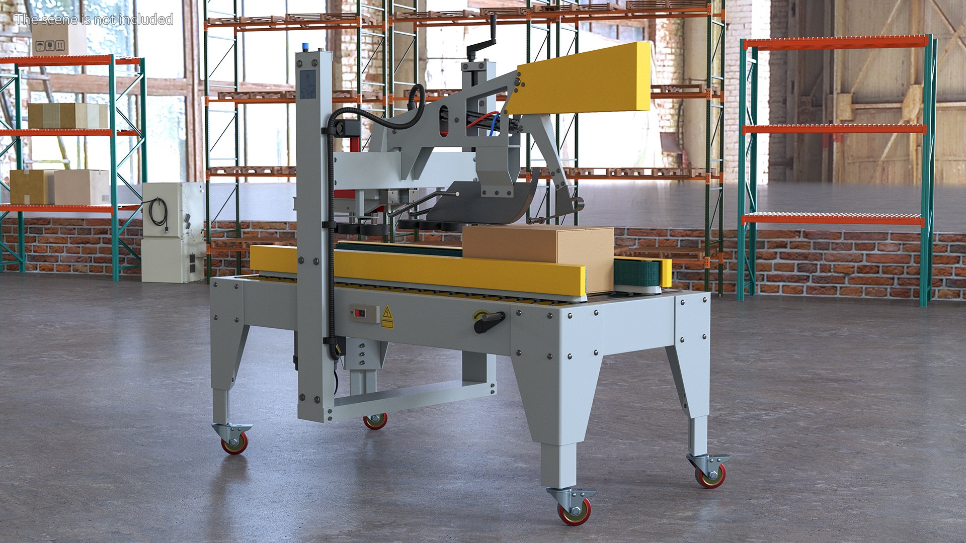 3D Automatic Box Packing Machine Yellow - TurboSquid 2089651
