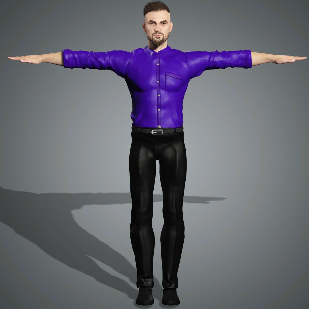 Cartoon Male Character Ready For Game And Animation 3D Model ...