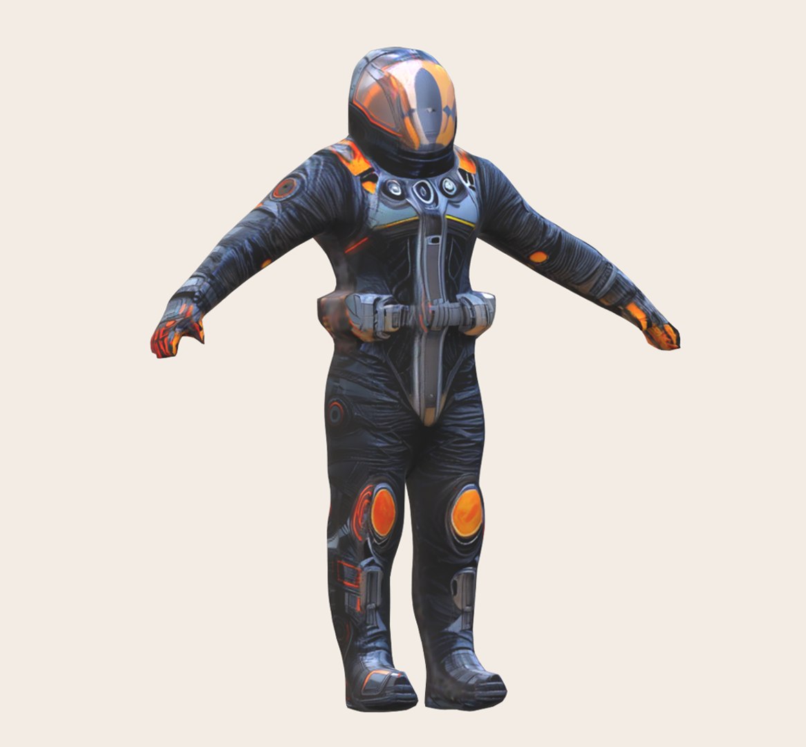 Astronaut Space Suit Male Model - TurboSquid 2194660