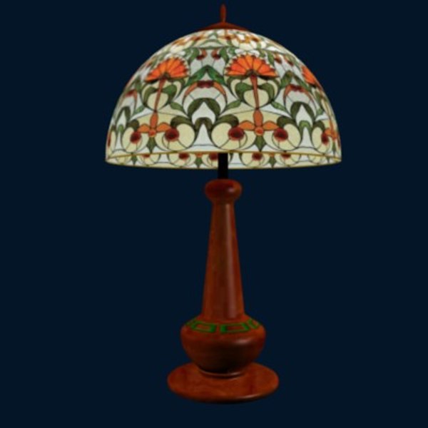 tiffany lamp lm 3d model