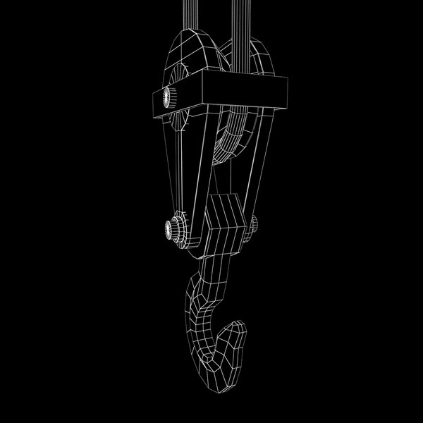 3d model crane hook