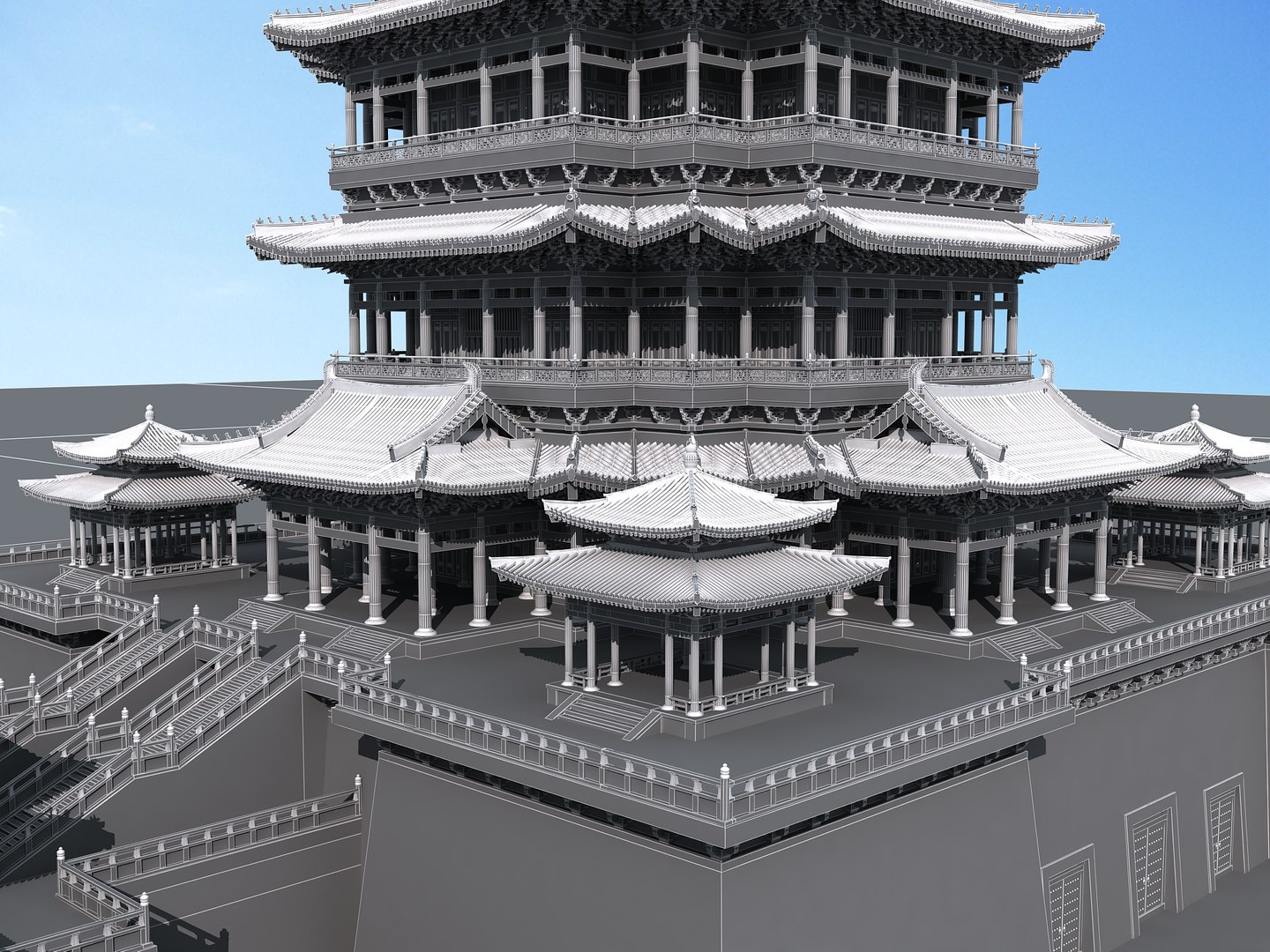 3D Chinese Ancient City 3 Model - TurboSquid 2057638