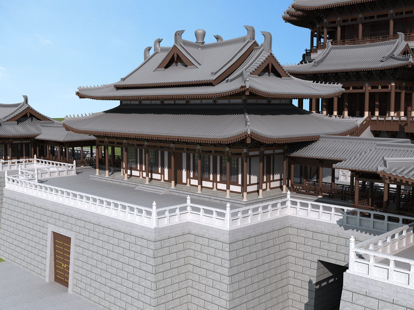 3D Chinese Ancient City 3 Model - TurboSquid 2057638