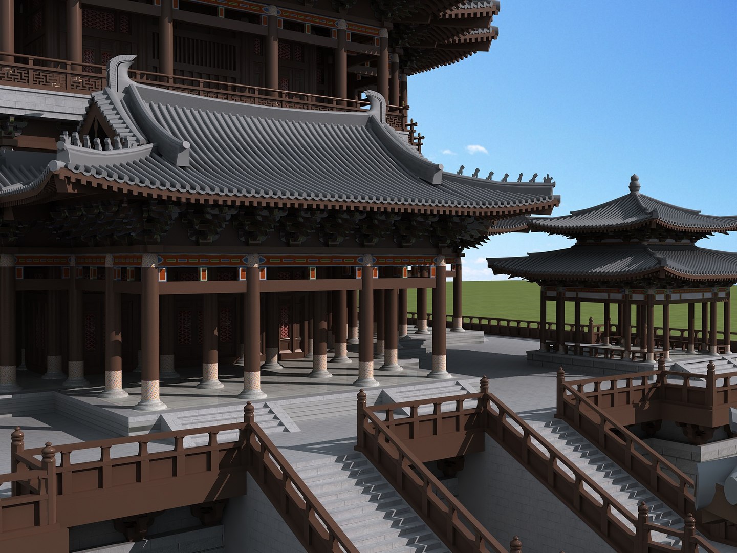 3D Chinese Ancient City 3 Model - TurboSquid 2057638