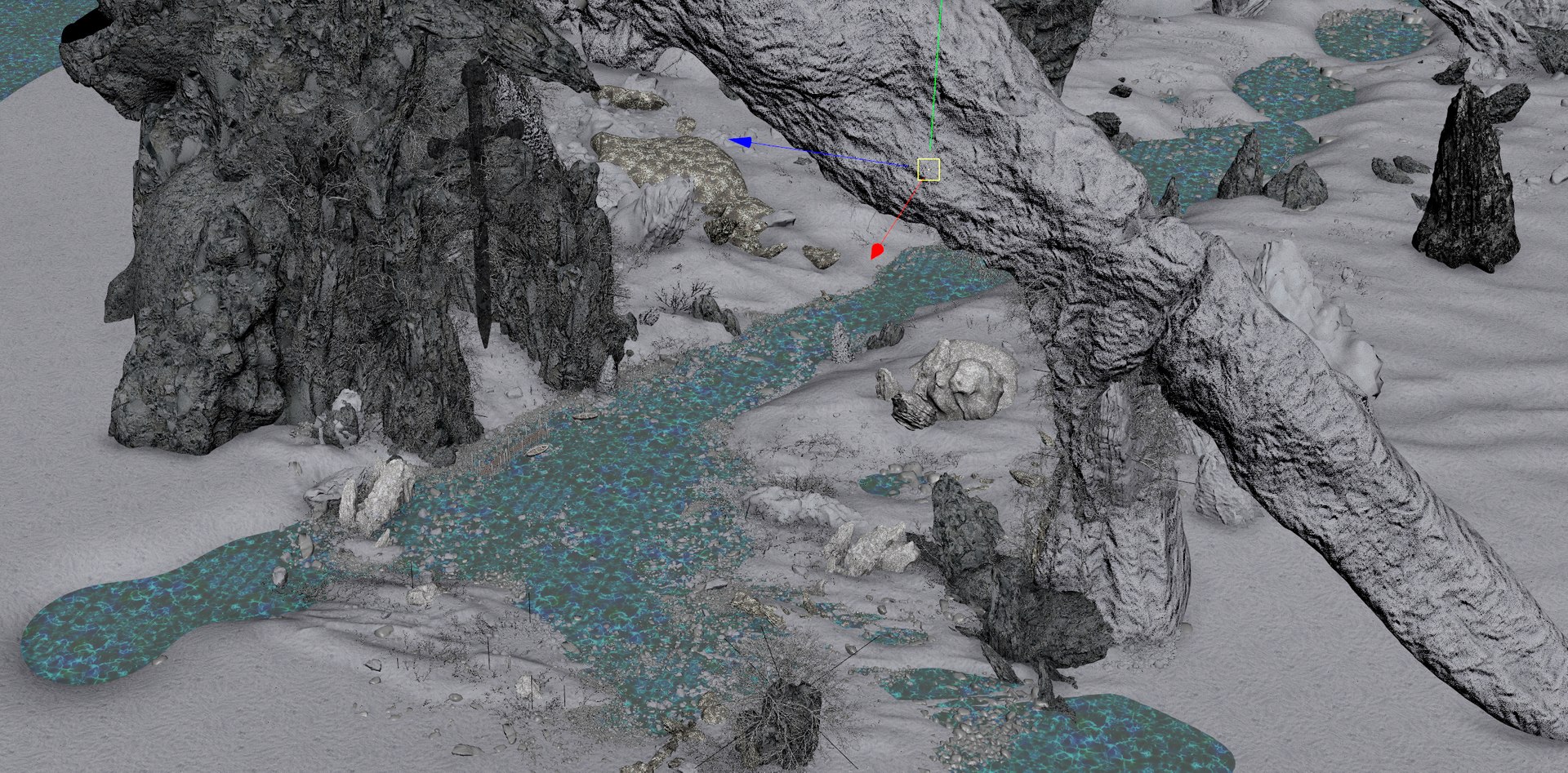 Fanyasy Arctic Sword Cave 3D - TurboSquid 2226729