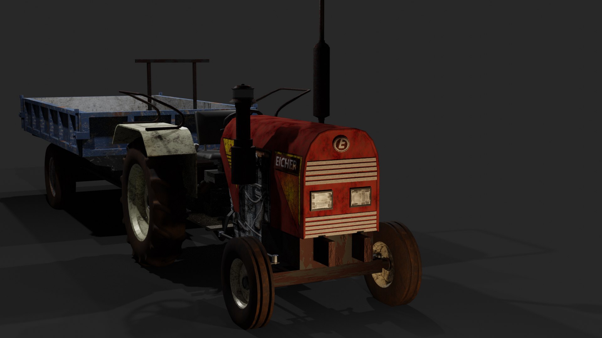 Eicher Tractor 3D Model - TurboSquid 2031468