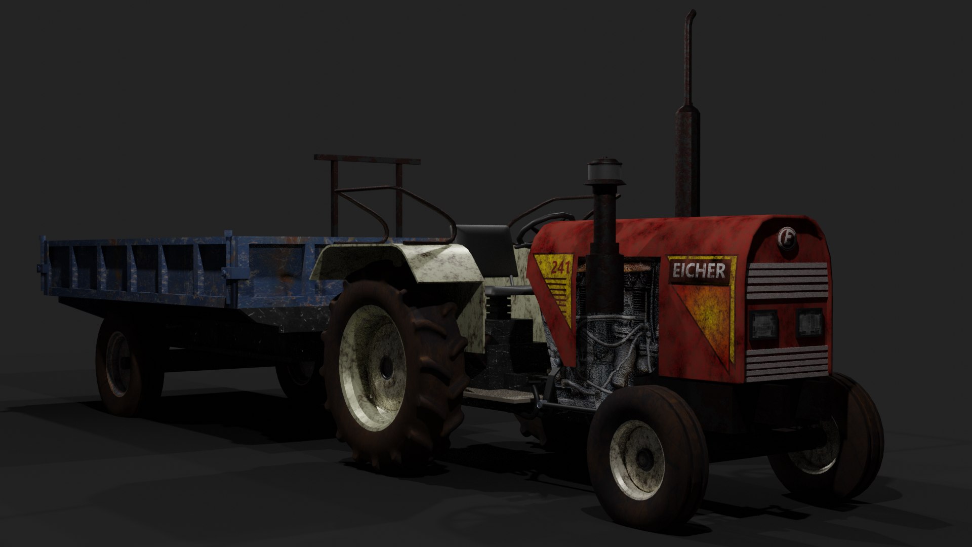 Eicher Tractor 3D Model - TurboSquid 2031468