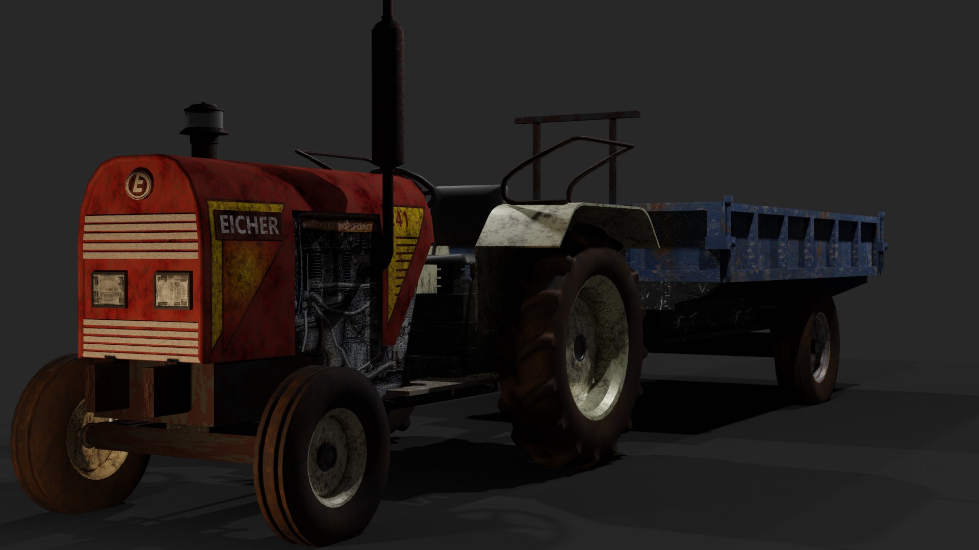 Eicher Tractor 3D Model - TurboSquid 2031468
