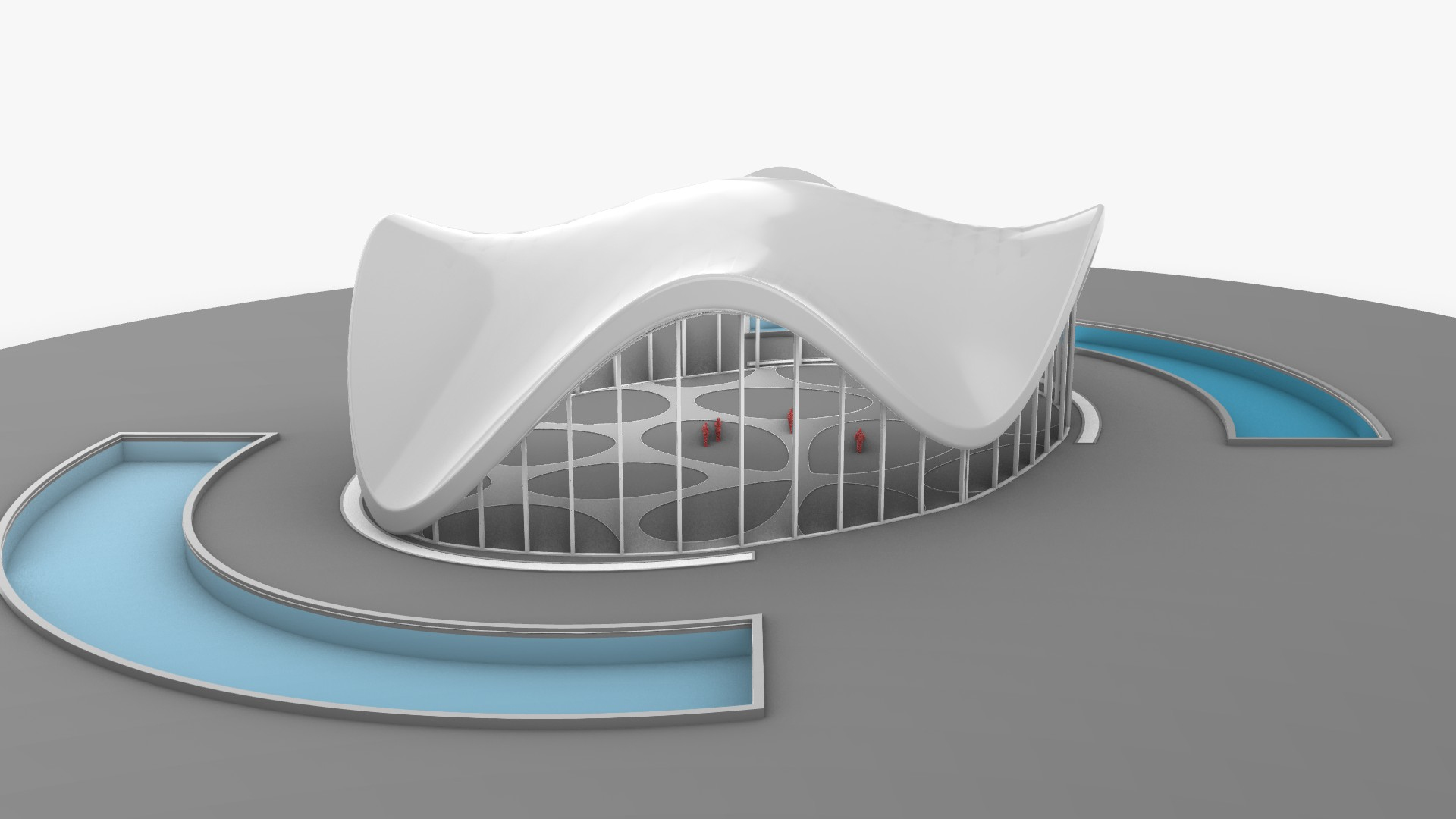 Parametric Exhibition Wavy Pavilion 01 3D Model - TurboSquid 2509896