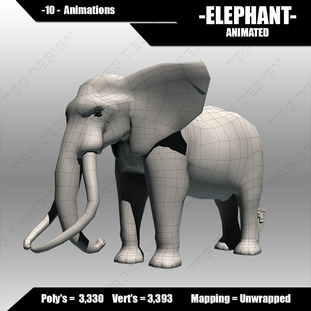 3d Model Elephant Africa