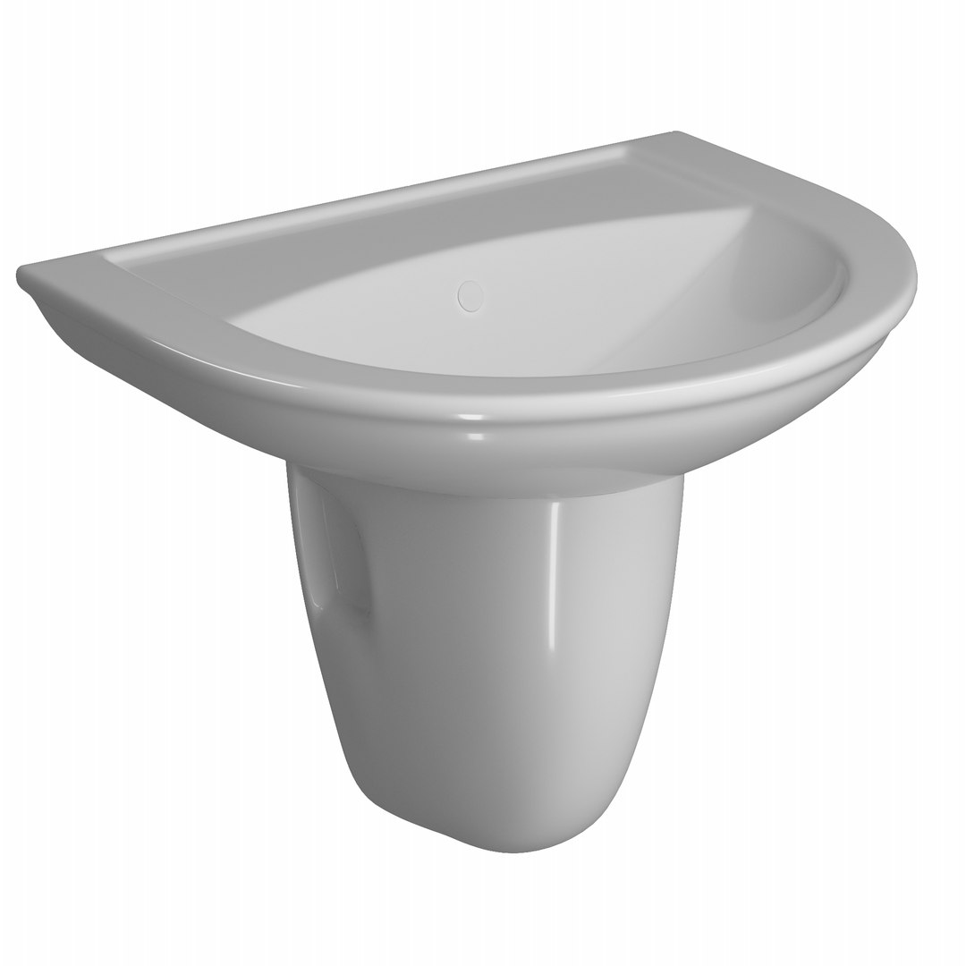 Pedestal Half Wash Basin Model - TurboSquid 1692993
