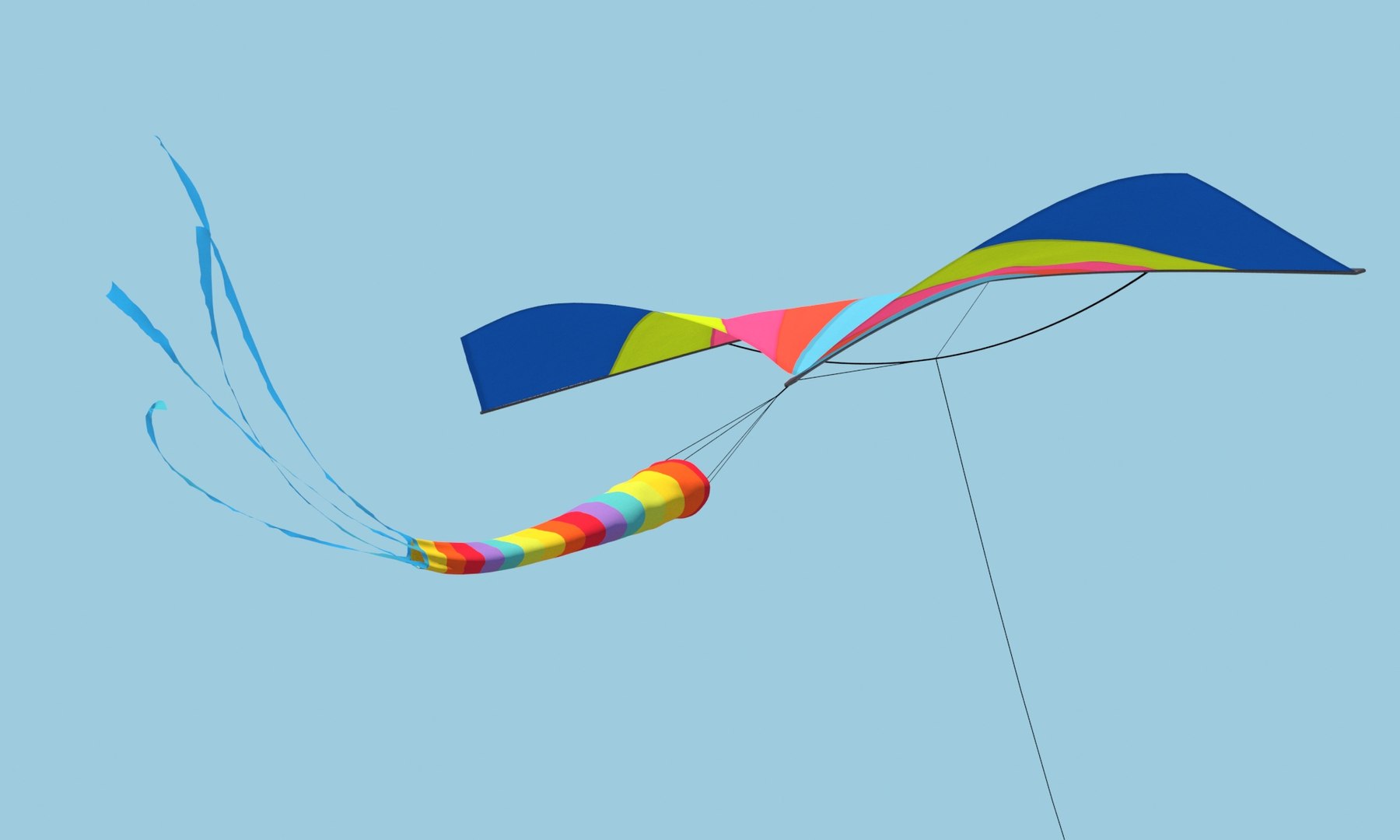 Classic Wind Kite 3D - TurboSquid 1203669