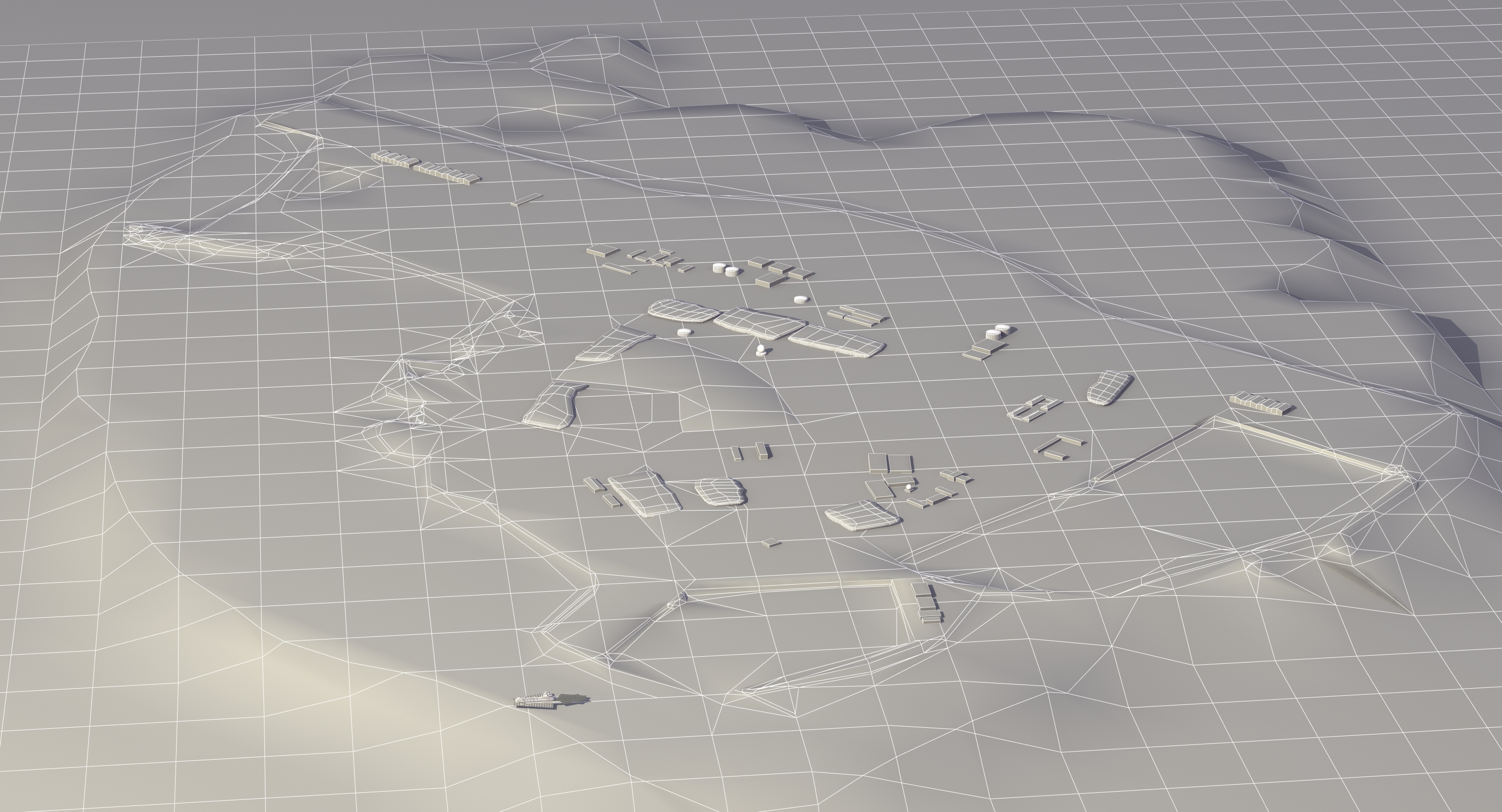 3D model pacific island naval base - TurboSquid 1309291