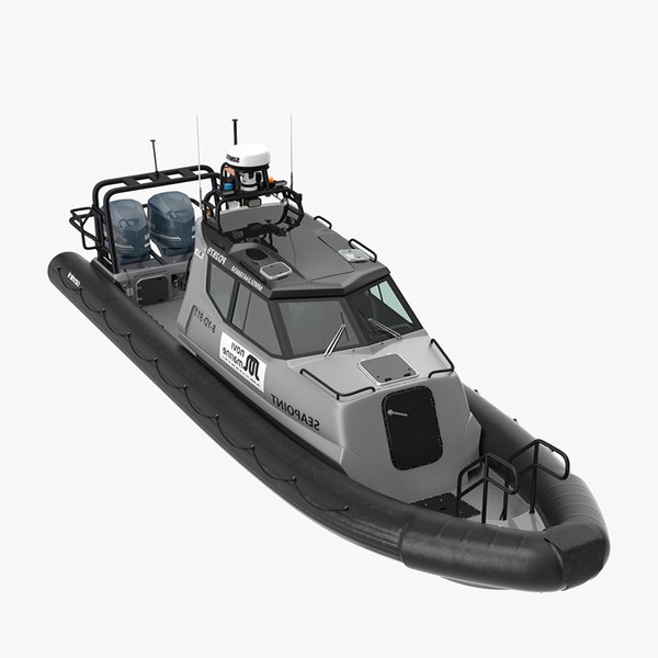 modelo 3d Boat Grey Waverider 1060 GRP Cabin Rigged for Cinema 4D ...