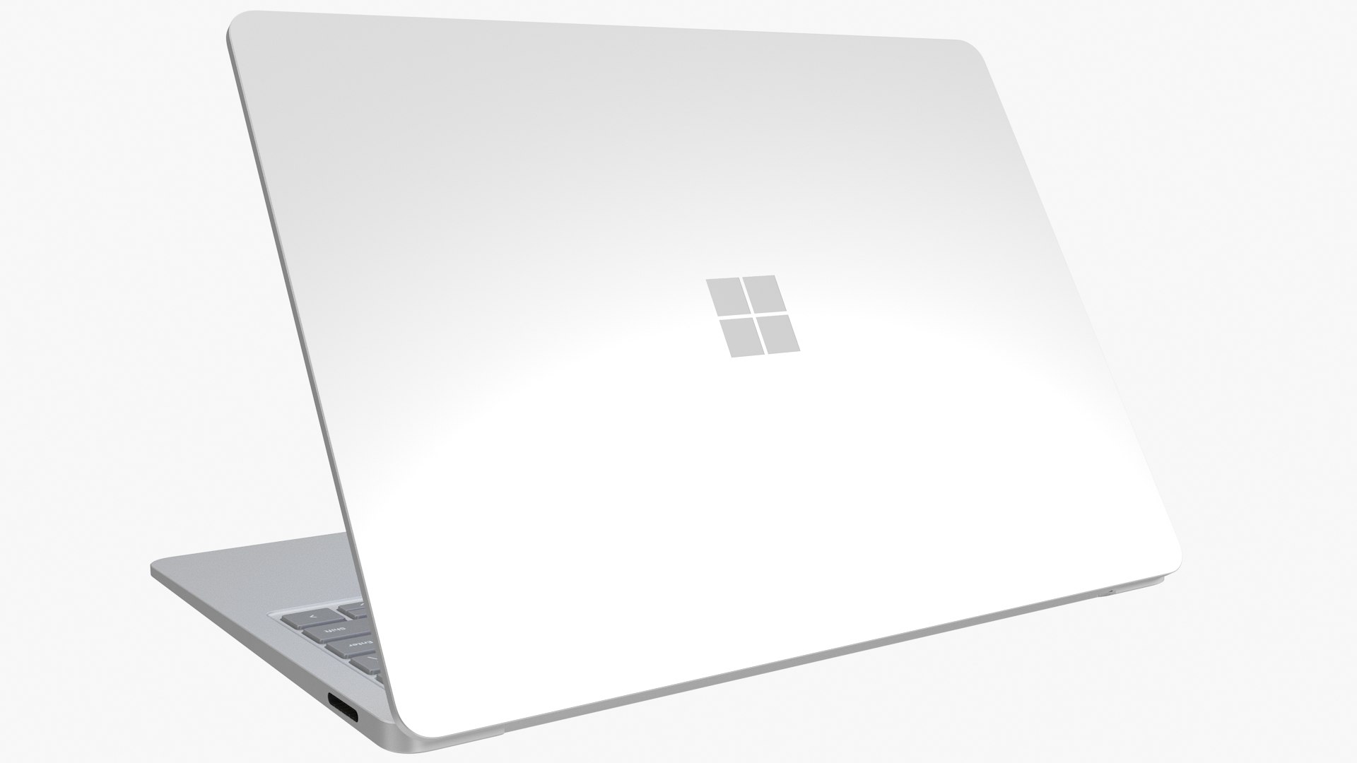 Microsoft Surface Laptop 2024 13 8 Rigged Platinum 3D Model ...