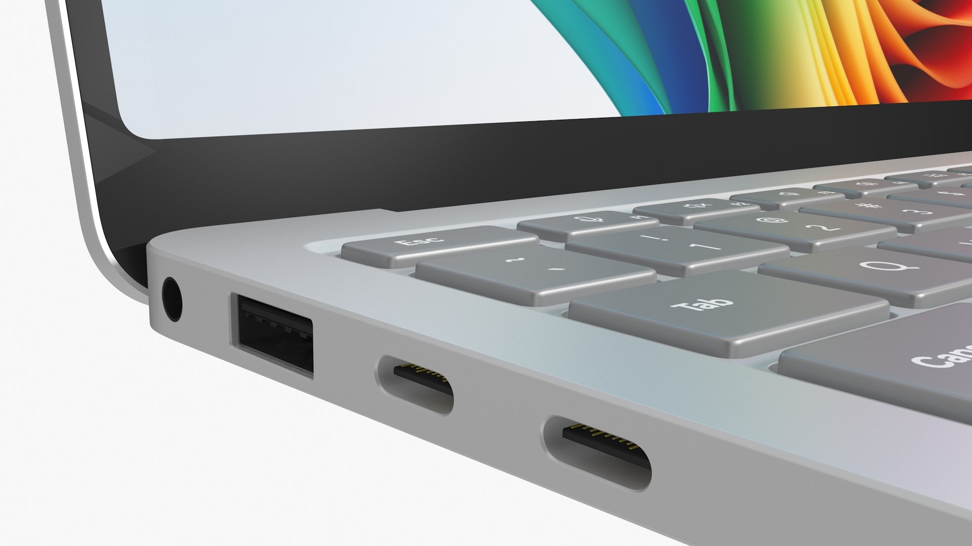 Microsoft Surface Laptop 2024 13 8 Rigged Platinum 3D Model ...