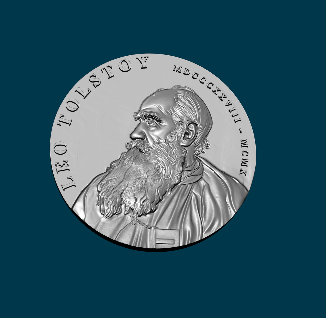 Leo-Tolstoi-Gedenkmünze – Hochrelief – STL OBJ 3D-Modell - TurboSquid ...