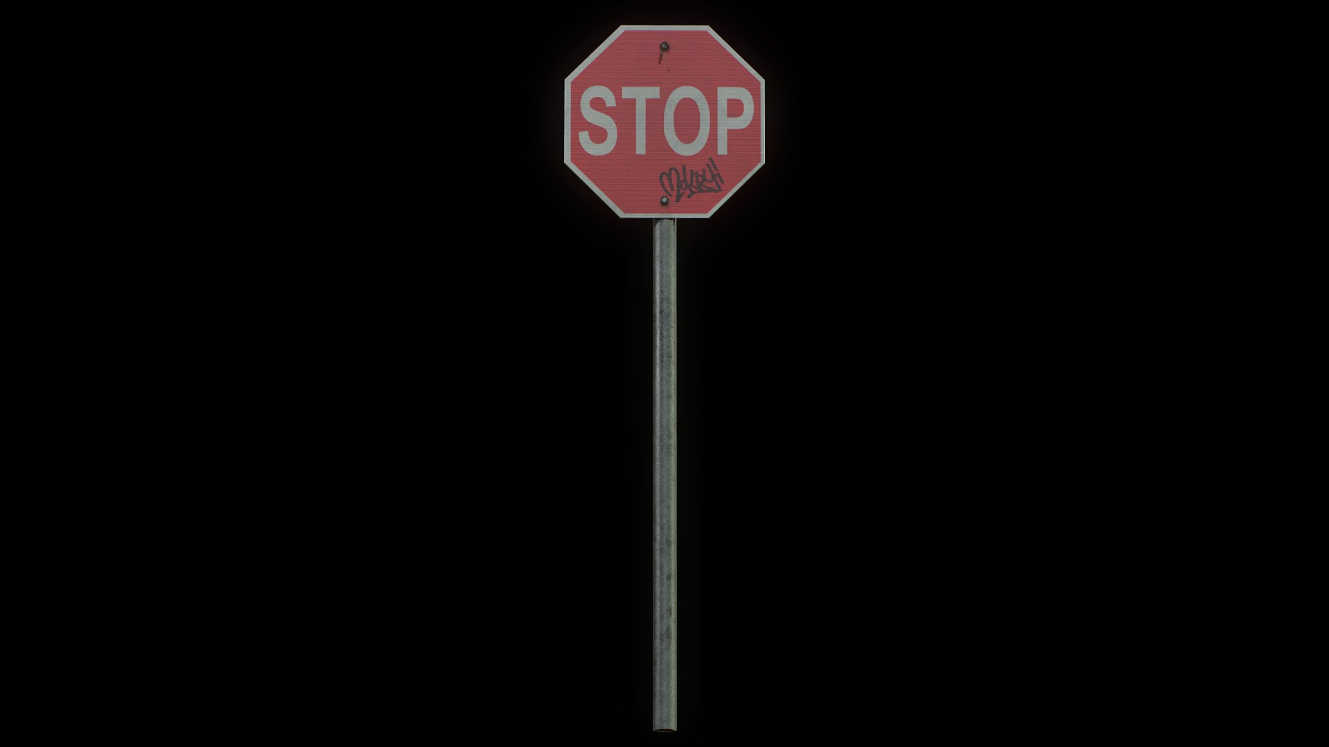Road Sign Stop Model - TurboSquid 1170295