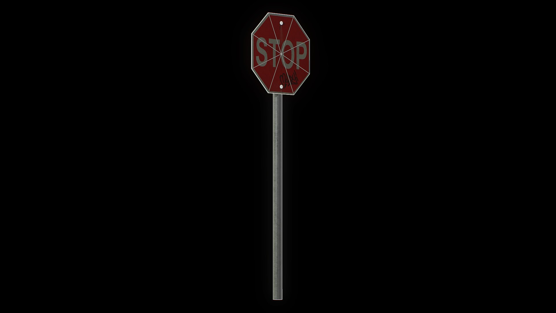 Road Sign Stop Model - TurboSquid 1170295