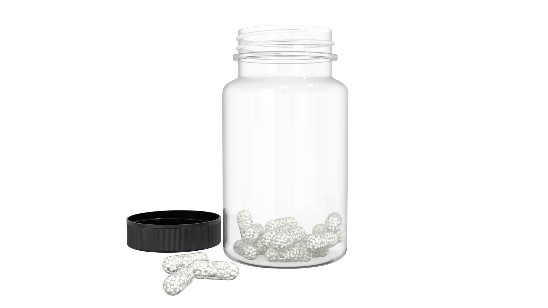 3D Model Capsules Bottle With Product Mockup - TurboSquid 2091861
