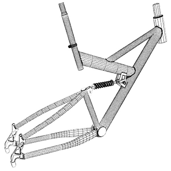 3d bike frame model