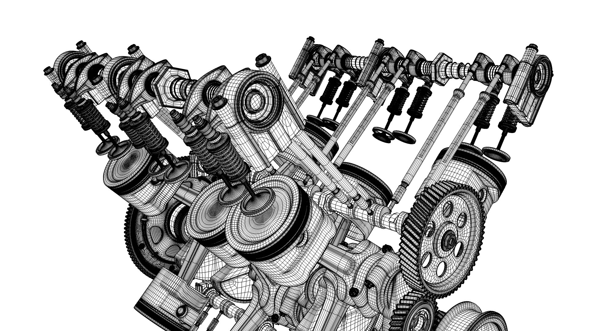 X12 Engine Working Animated 3D model - TurboSquid 1965820