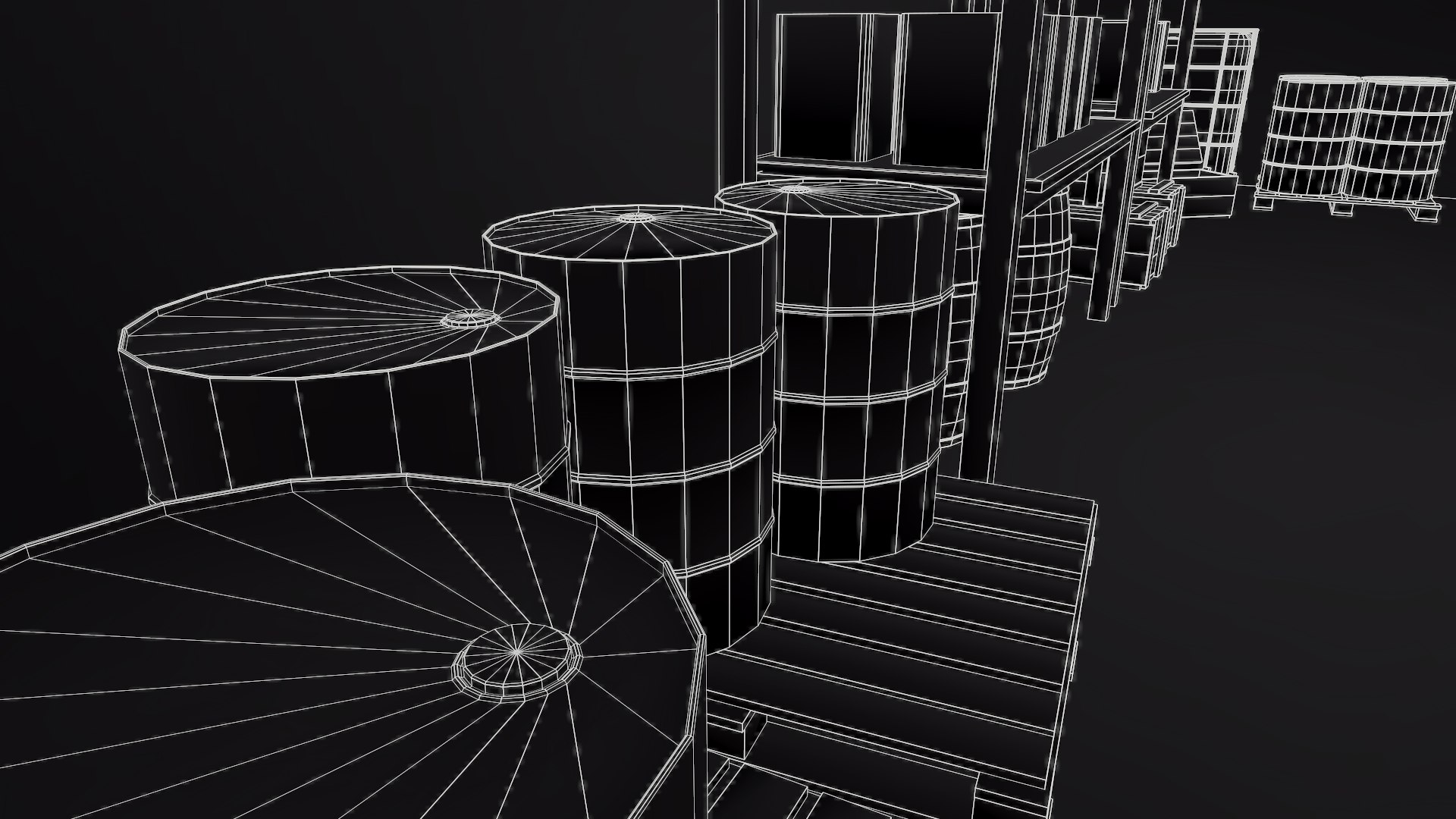 3D Chemical Explosive Wharehouse And Chemical Containers Model ...