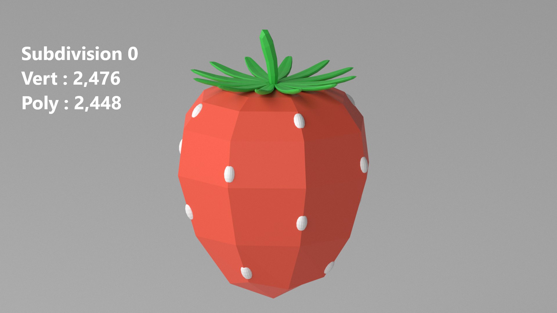 Cartoon Cute Strawberry Fruit 3D Model - TurboSquid 1999687