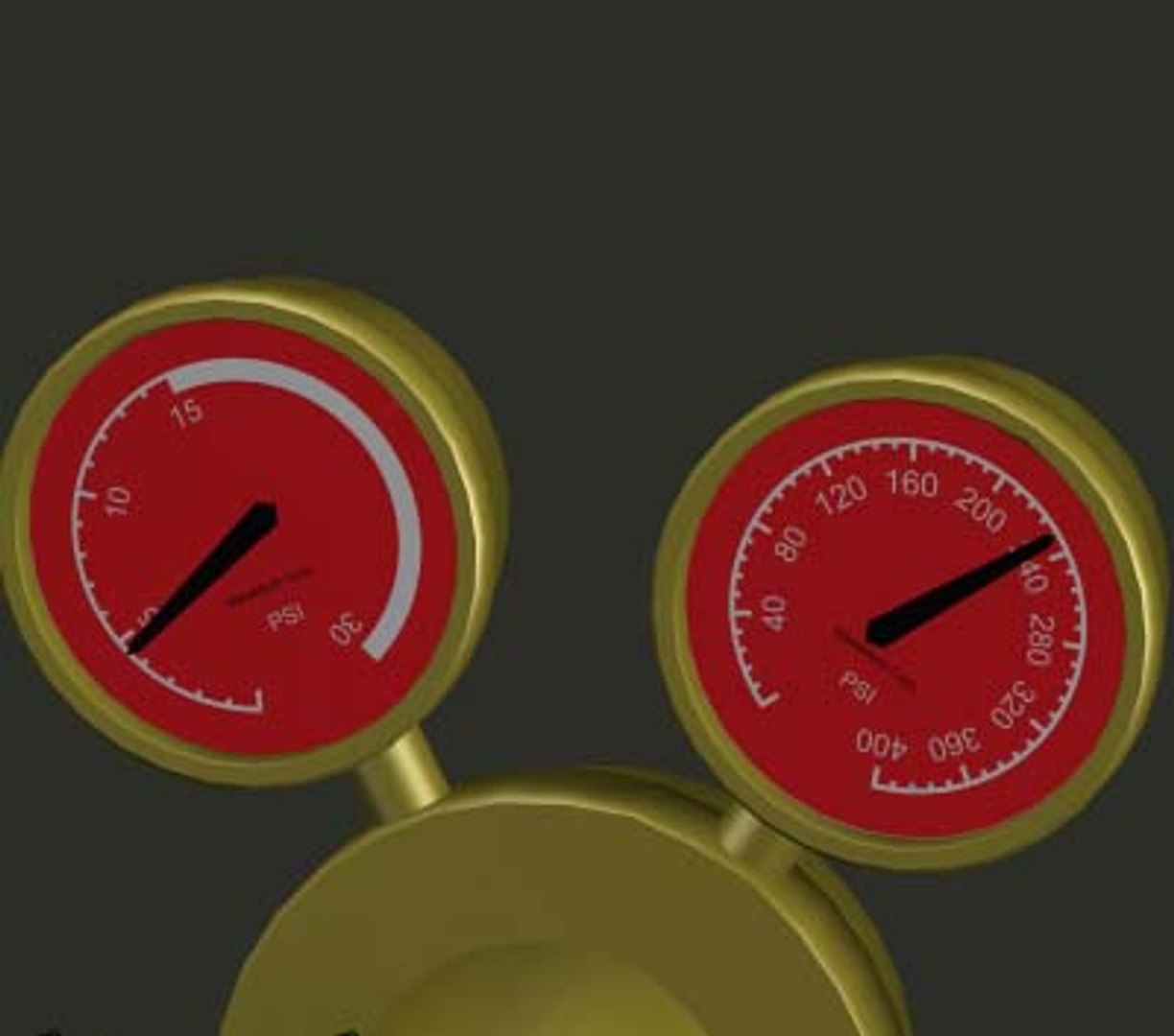 Red Acetylene Tank 3d Model