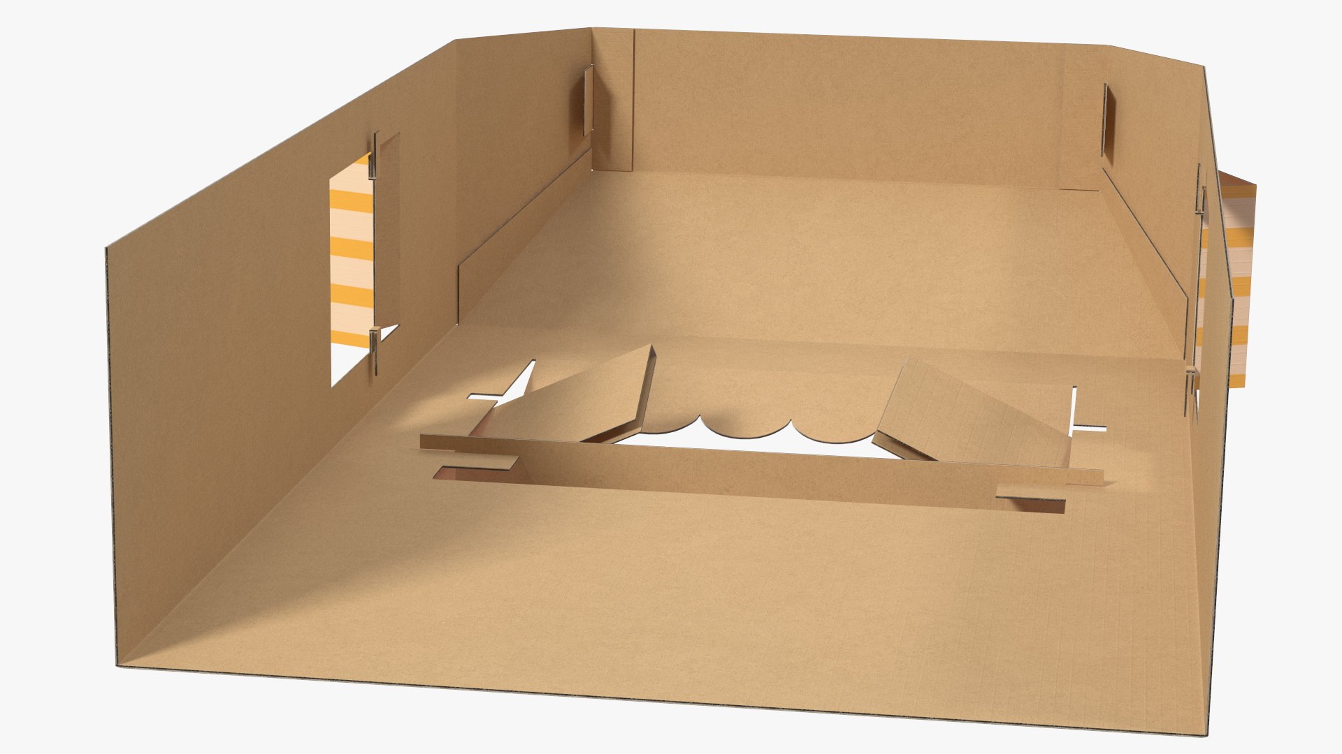 3D Ice Cream Booth Cardboard Stand model - TurboSquid 1816258