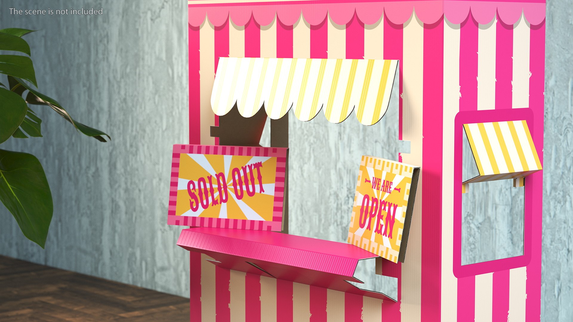 3D Ice Cream Booth Cardboard Stand model - TurboSquid 1816258