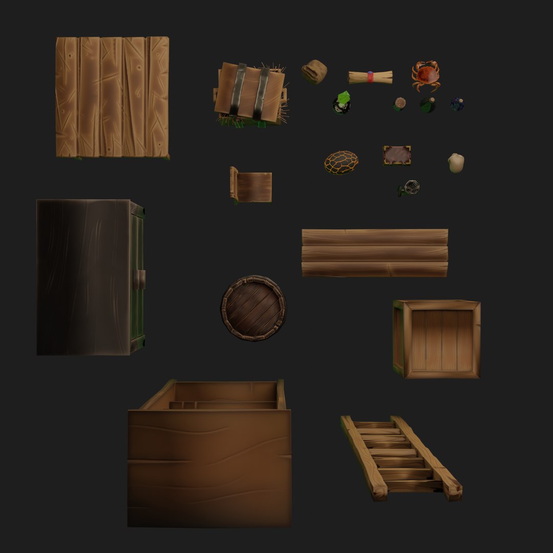 3D model Hand Painted Dungeon Asset Pack - TurboSquid 1797707
