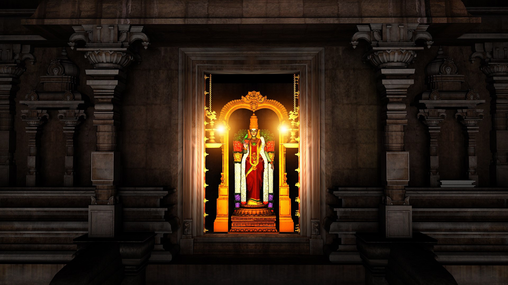 Madurai Meenakshi Amman Temple Interior 3D Model - TurboSquid 2344012