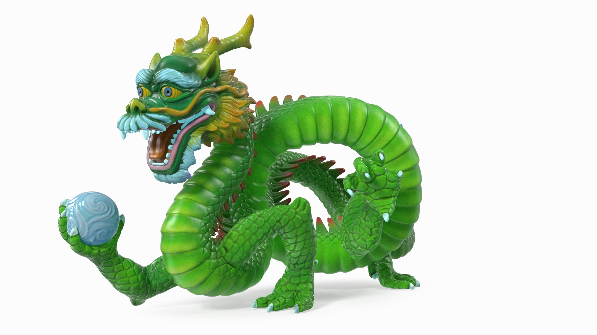 3D Chinese Dragon Good Fortune - TurboSquid 2141115
