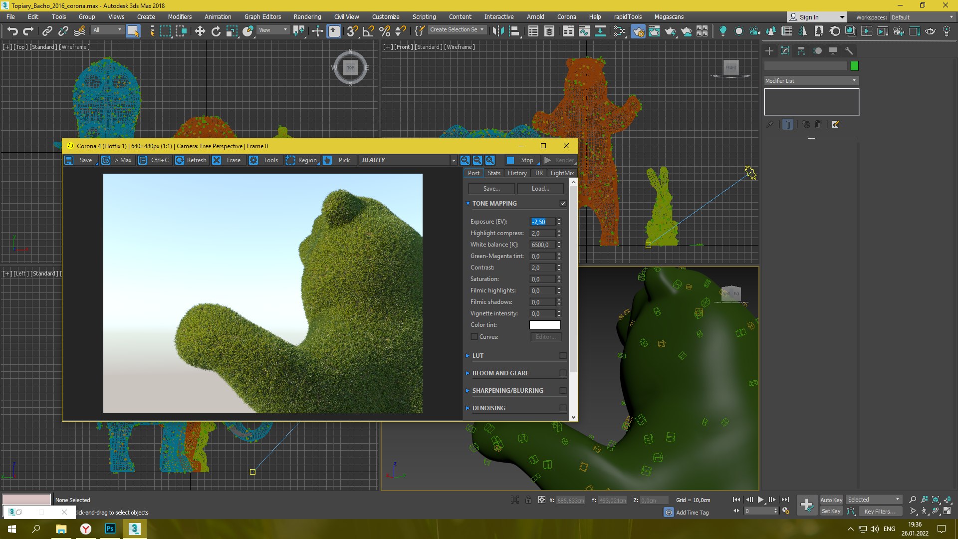 3D Topiary Bacho Bear Hare And Elephant - TurboSquid 1845894