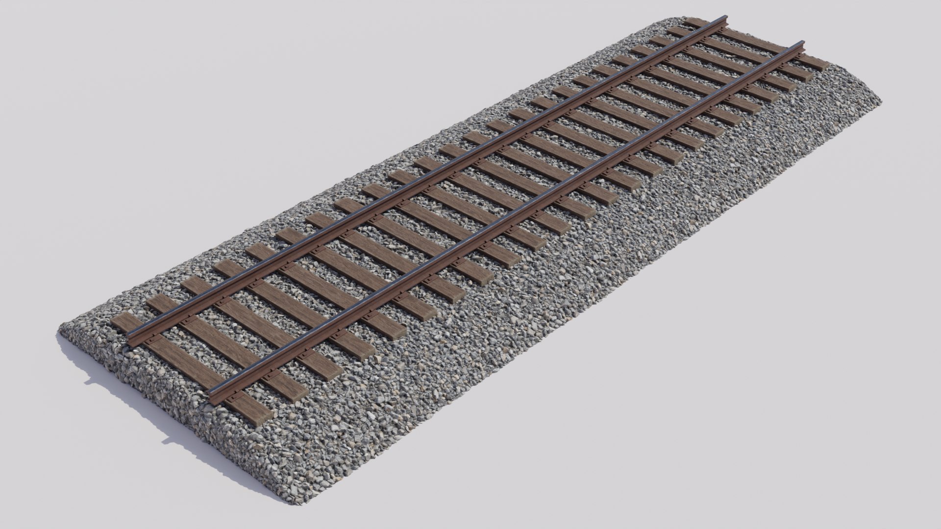 3D Railroad Track - Standard Guage 1435 mm - TurboSquid 2021144
