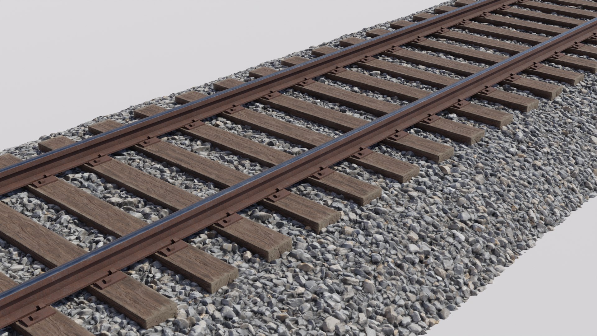 3D Railroad Track - Standard Guage 1435 Mm - TurboSquid 2021144