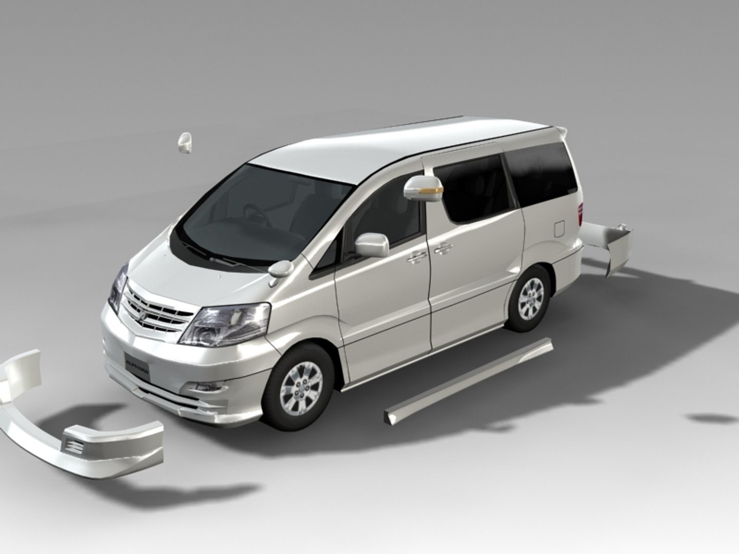 3d toyota alphard v model