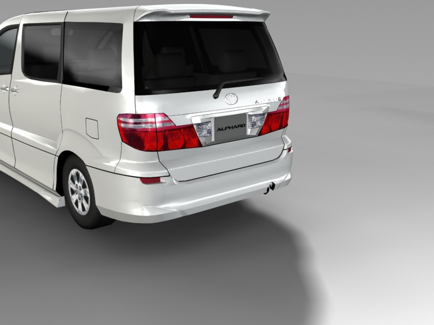 3d toyota alphard v model