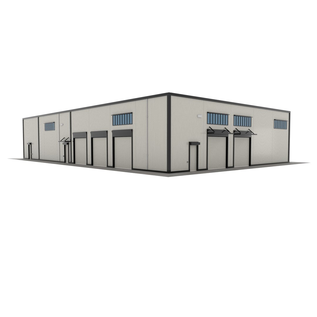 3D Industrial Site Warehouse Storage Facility Model - TurboSquid 2215971