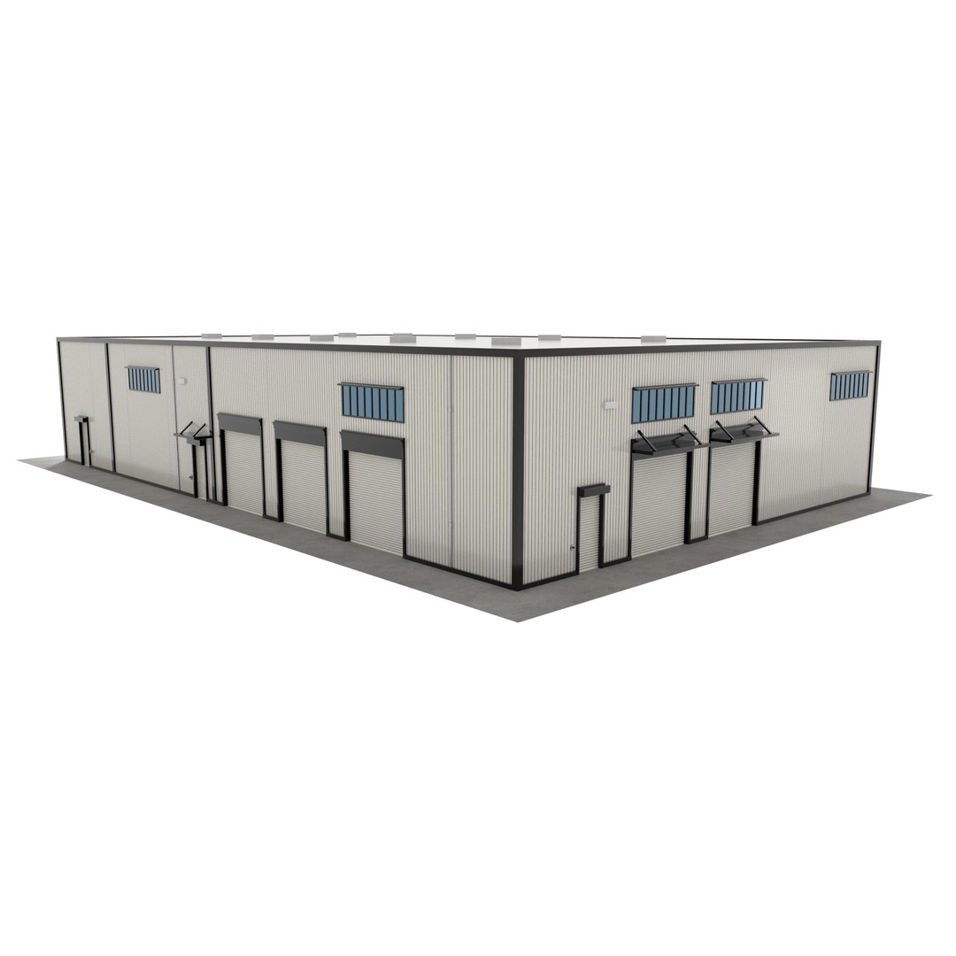 3D Industrial Site Warehouse Storage Facility Model - TurboSquid 2215971